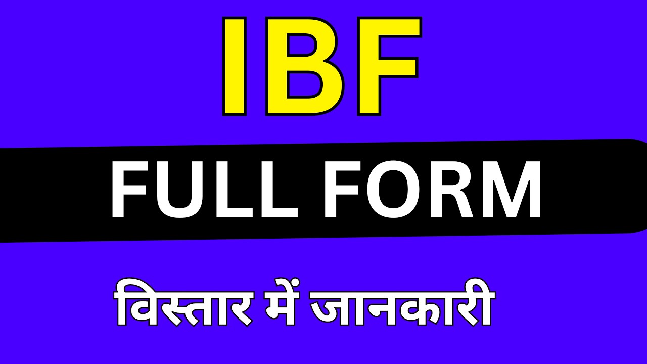 IBF full form in Medical - YouTube