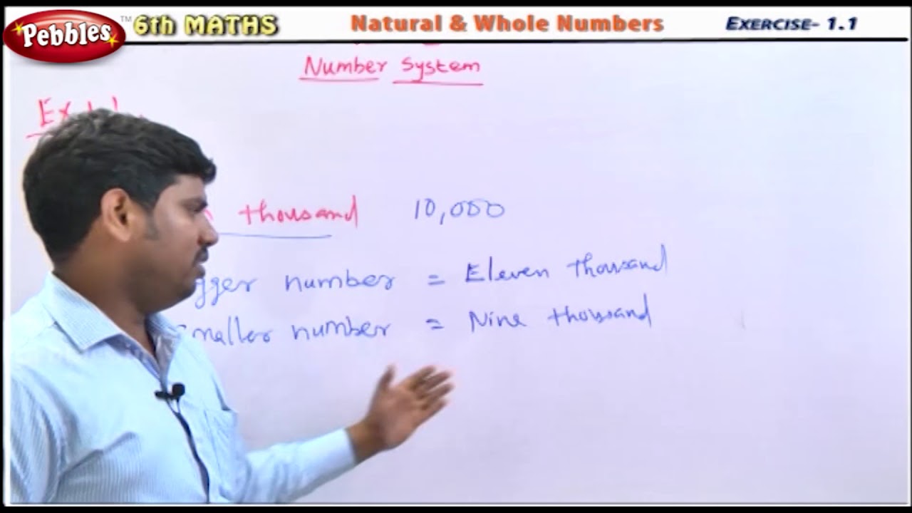 Natural & Whole Numbers || Exercise 1.1 || 6th Std Mathematics - YouTube