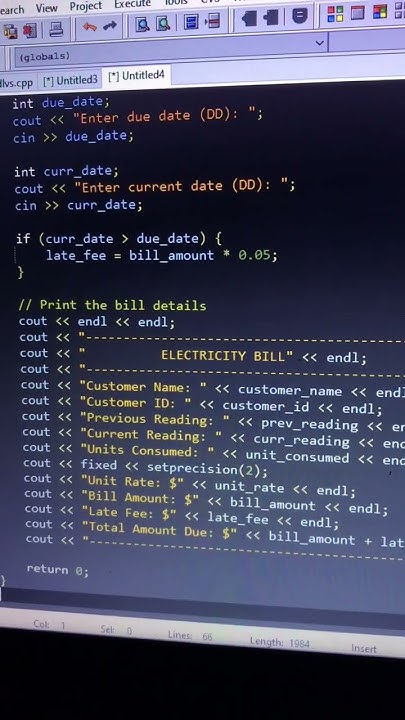 electric bill c++#coders #coderstokyo #codemasters #codingninja #codelife #codinglife #code # ...