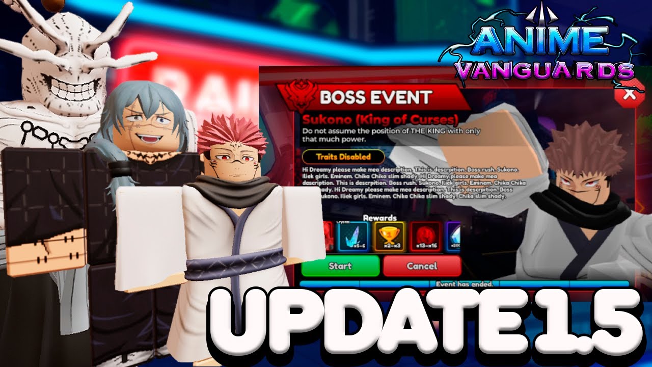 TUDO SOBRE A UPDATE 1.5 ANIME VANGUARDS - YouTube