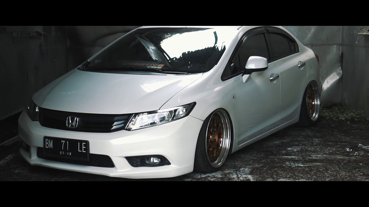 Honda Civic FB bagged stance | Work Wheels Fitment | Pekanbaru - YouTube
