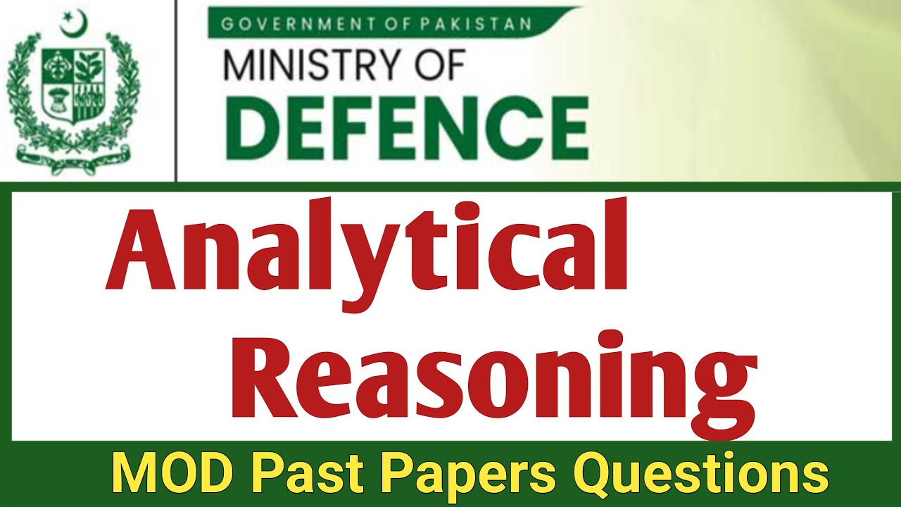MOD Past Papers|MOD Sub Inspector Past Paper |MOD Analytical Reasoning ...