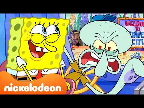 1 Hour of Every Time SpongeBob Left Bikini Bottom 🚌 | Nicktoons
