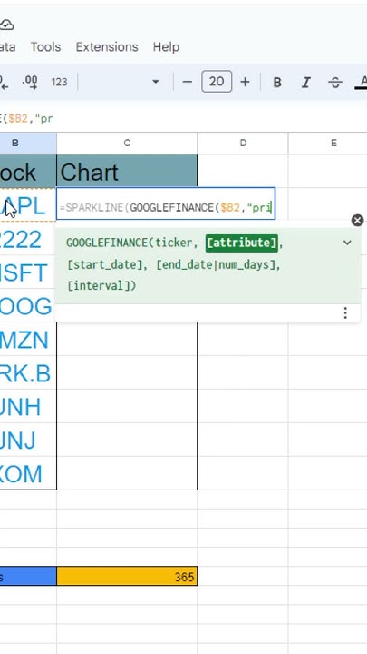 Stock Tracker In Google Sheets #excel #exceltips #exceltutorial - YouTube