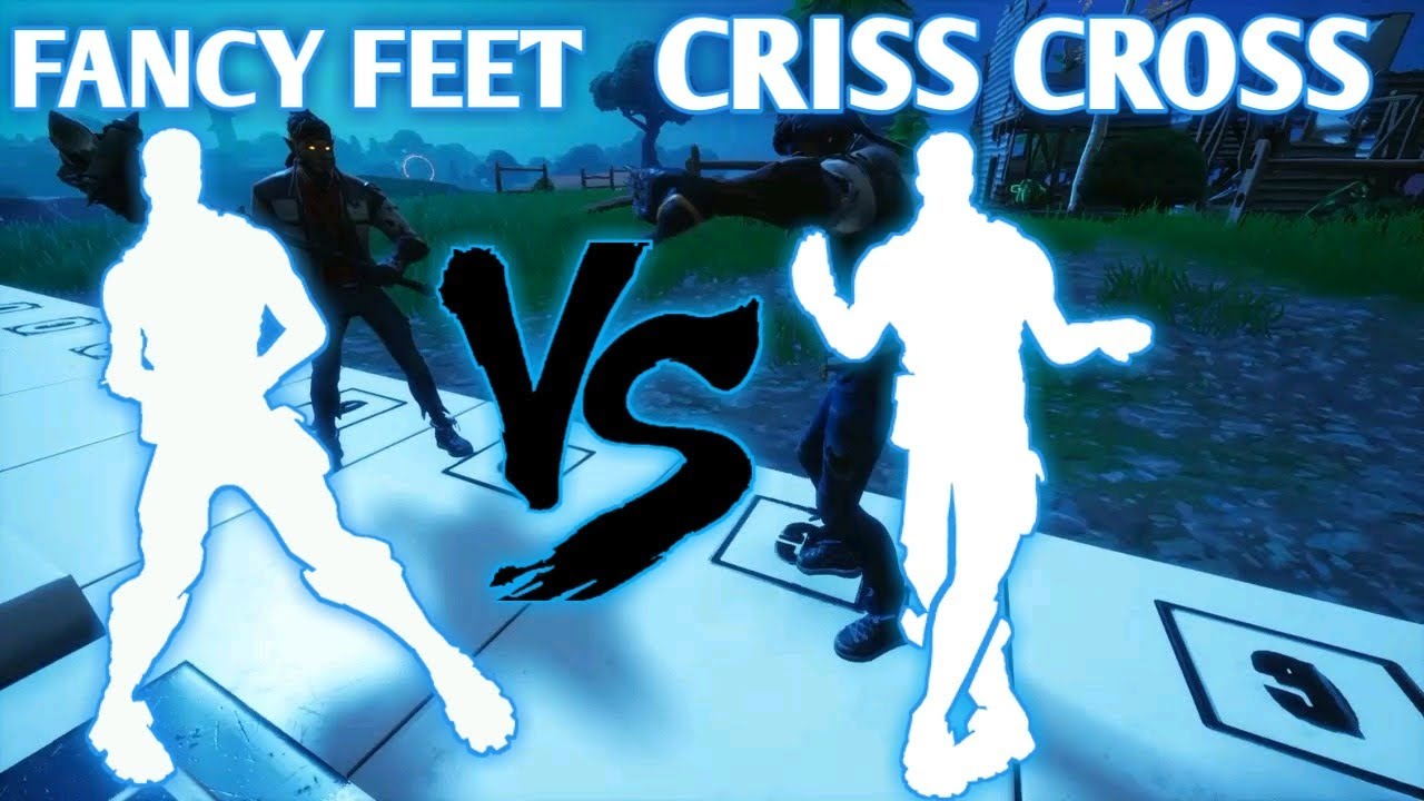 *NEW* FORTNITE CRISS CROSS EMOTE VS FANCY FEET EMOTE - YouTube