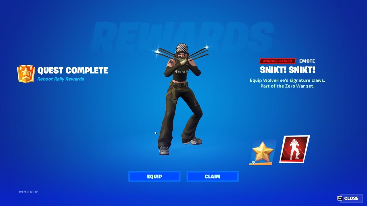 HOW TO COMPLETE THE SNIKT! SNIKT! EMOTE IN REBOOT RALLY FORTNITE ...