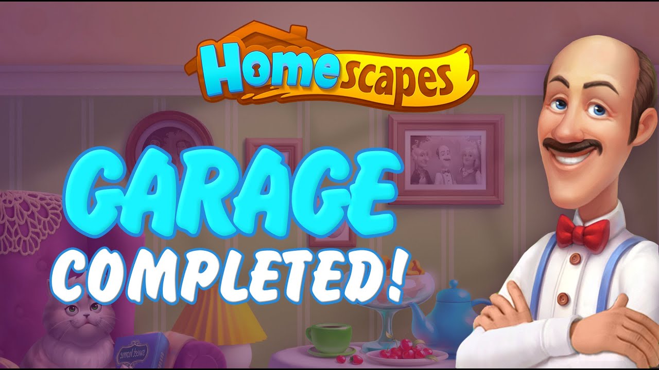 Homescapes - Garage COMPLETED! - YouTube