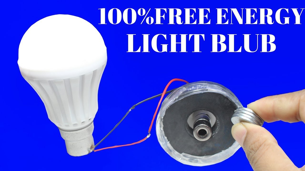 100% Free Energy Light Bulbs For Life Time Using Magnet and Bottle ...