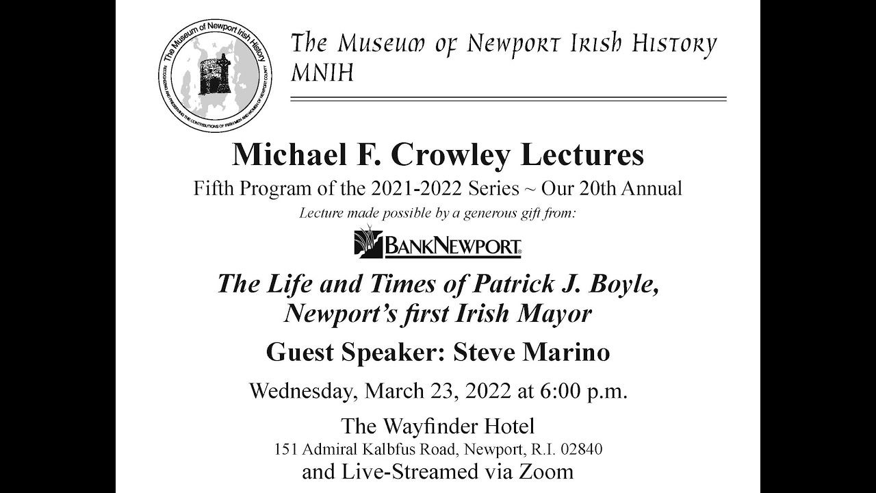 The Life and Times of Patrick J. Boyle - Newport’s First Irish Mayor ...