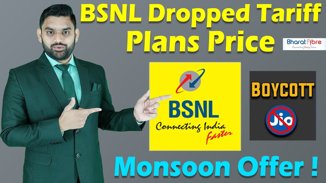 BSNL Dropped Tariff Plans Price on Bharat Fibre | BSNL Bharat Fibre ...