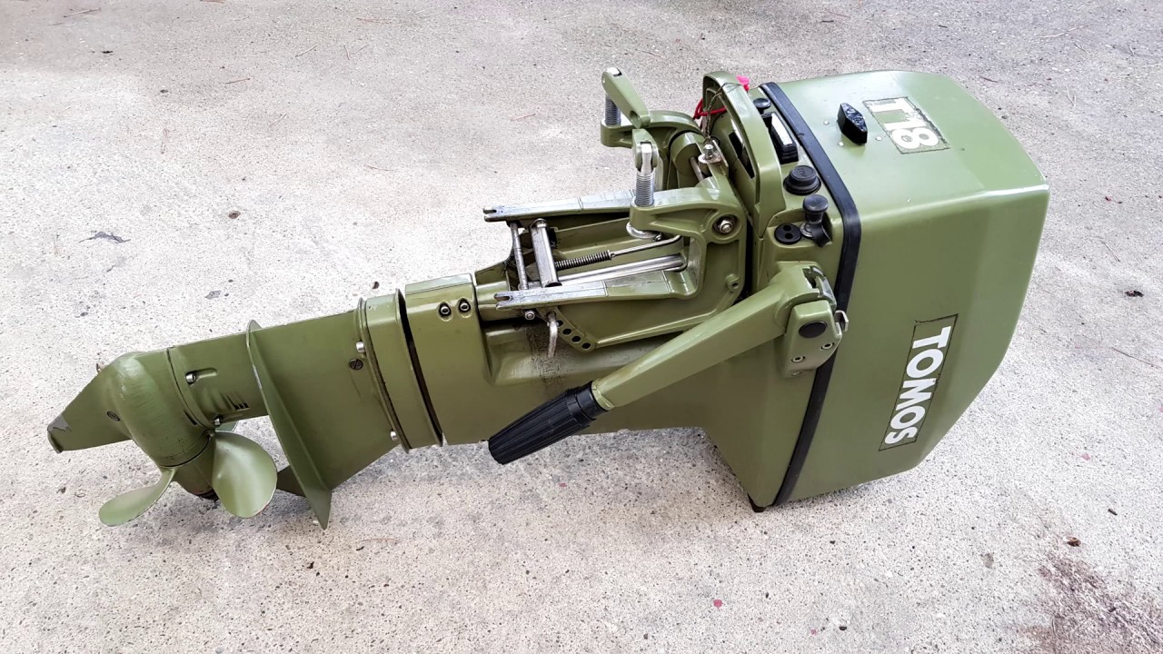 TOMOS 18 2T Start Up - Made in Yugoslavia Outboard - YouTube