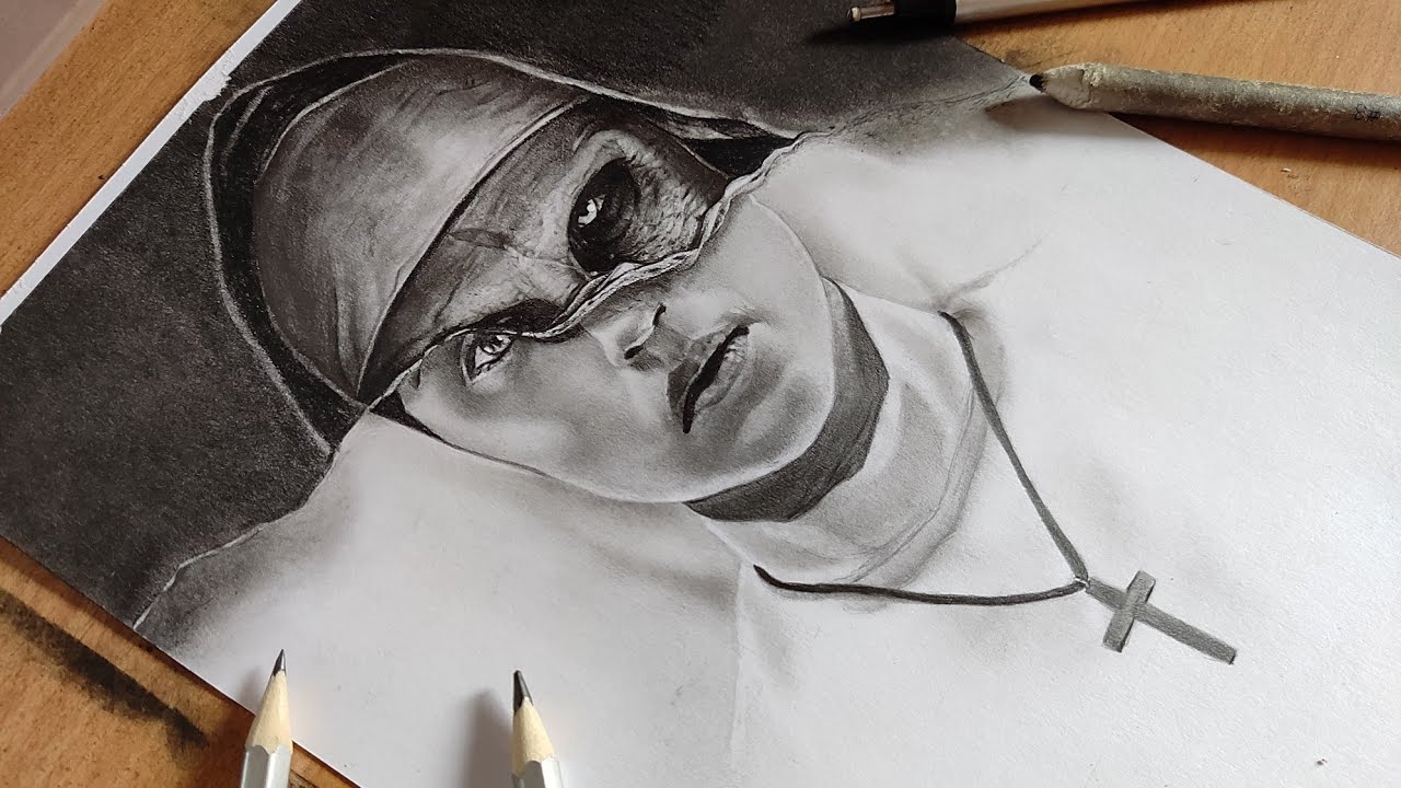 Drawing The Nun (2018) - YouTube