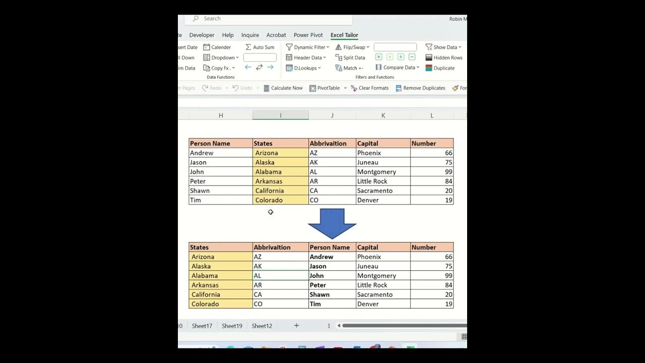 See description. Dynamic Lookup based on Headers in Excel Tailor Addin ...