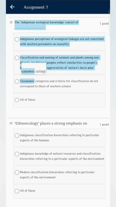 Ecology and Society || Assignment Answers || Week - 7 || #week7 #nptel ...