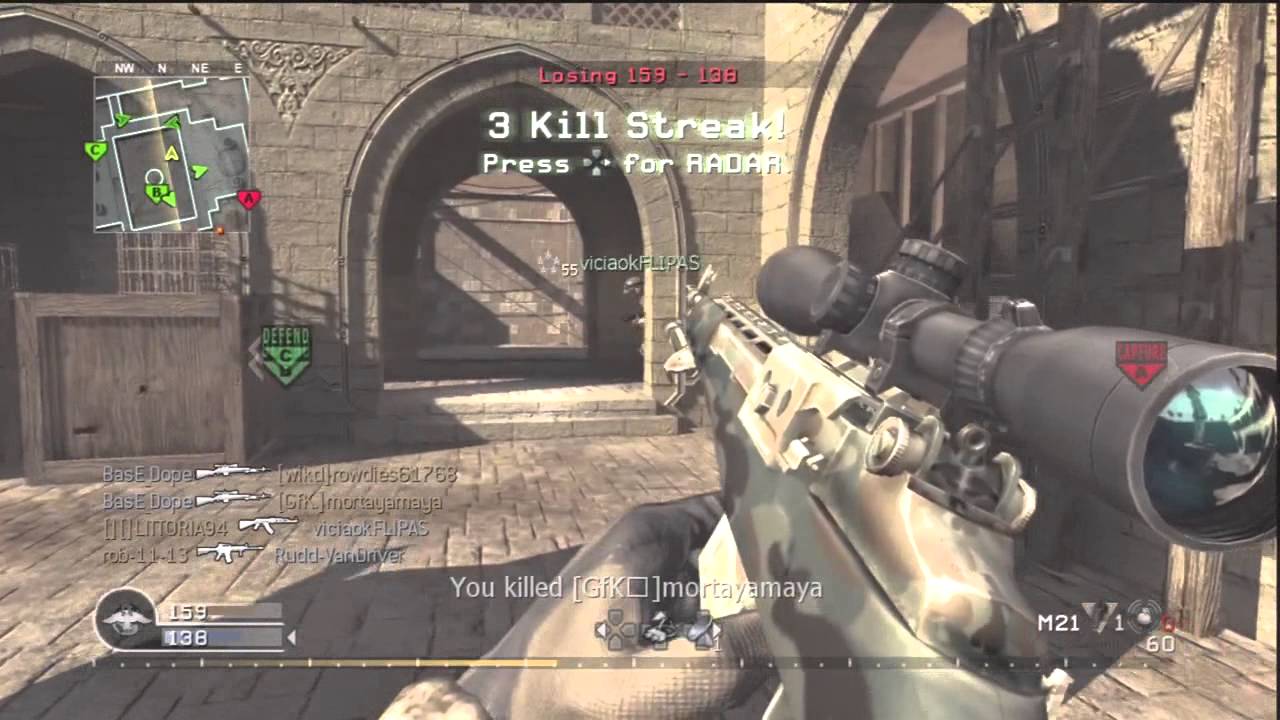 Tripple collat through smoke ( cod4 ) - YouTube