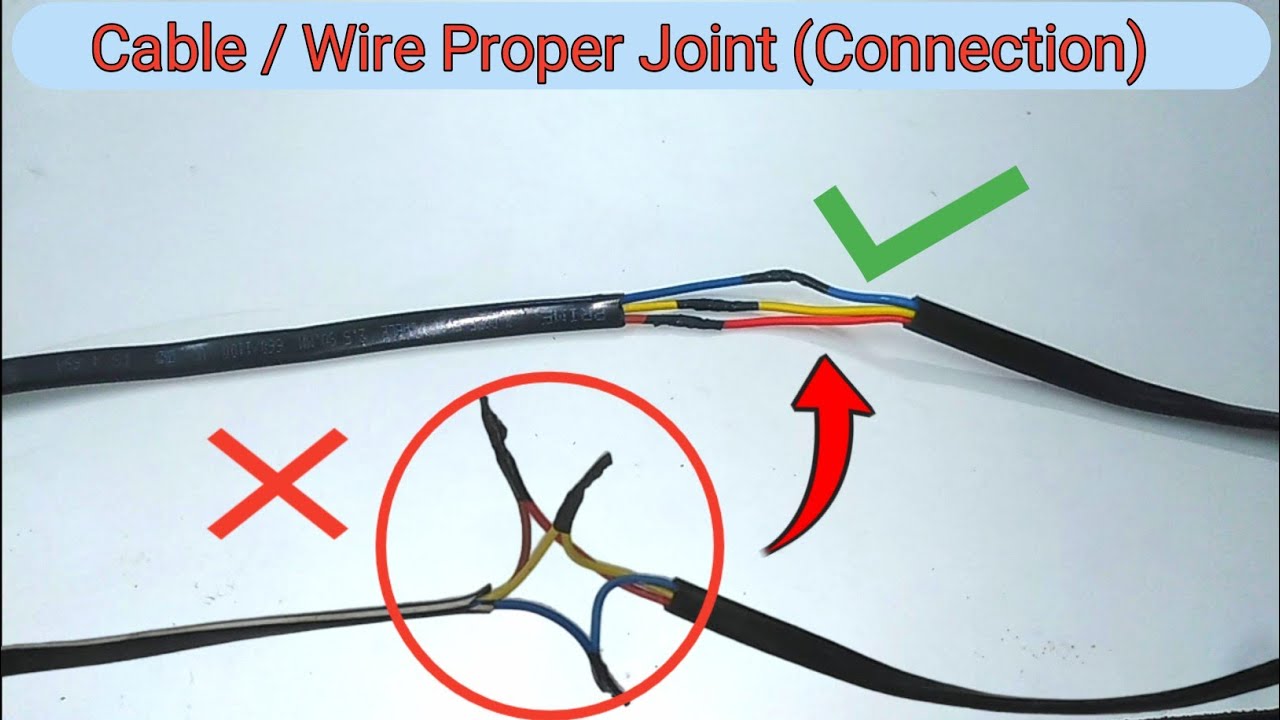 Cable Proper joint Connection || Wire Proper Joint Connection || 3 Core ...