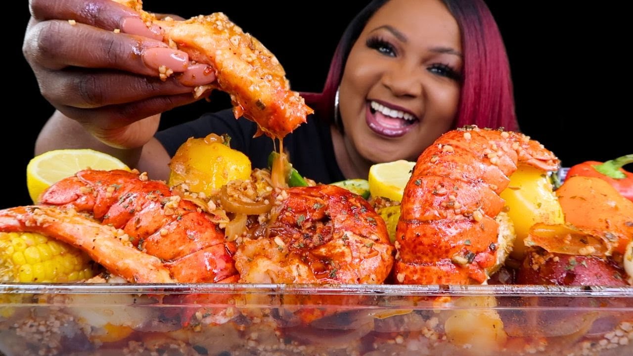 KING CRAB SEAFOOD BOIL MUKBANG | DESHELLED | LOBSTER | SEAFOOD MUKBANG ...