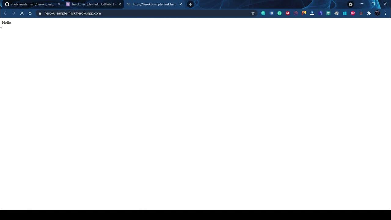 Deploying simple flask app on Heroku using GitHub - YouTube