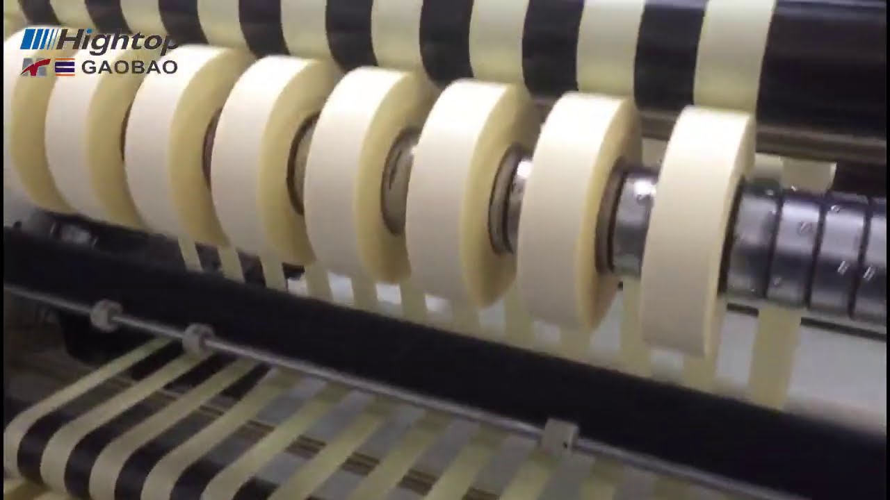 self adhesive paper slitting machine - YouTube