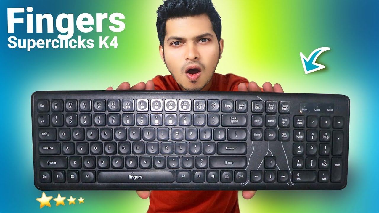 FINGERS SuperClicks K4 Keyboard Best For coding - YouTube