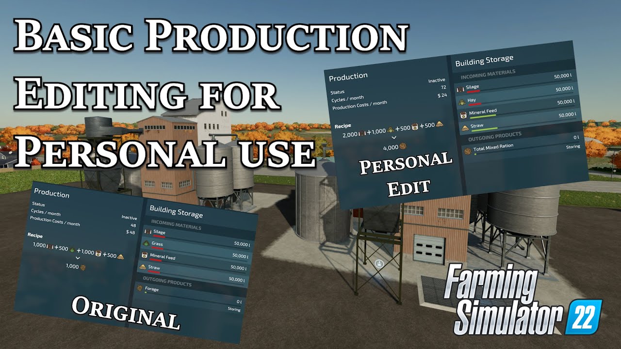 Creating your own personal edits of factories in Farming Simulator 22 ...