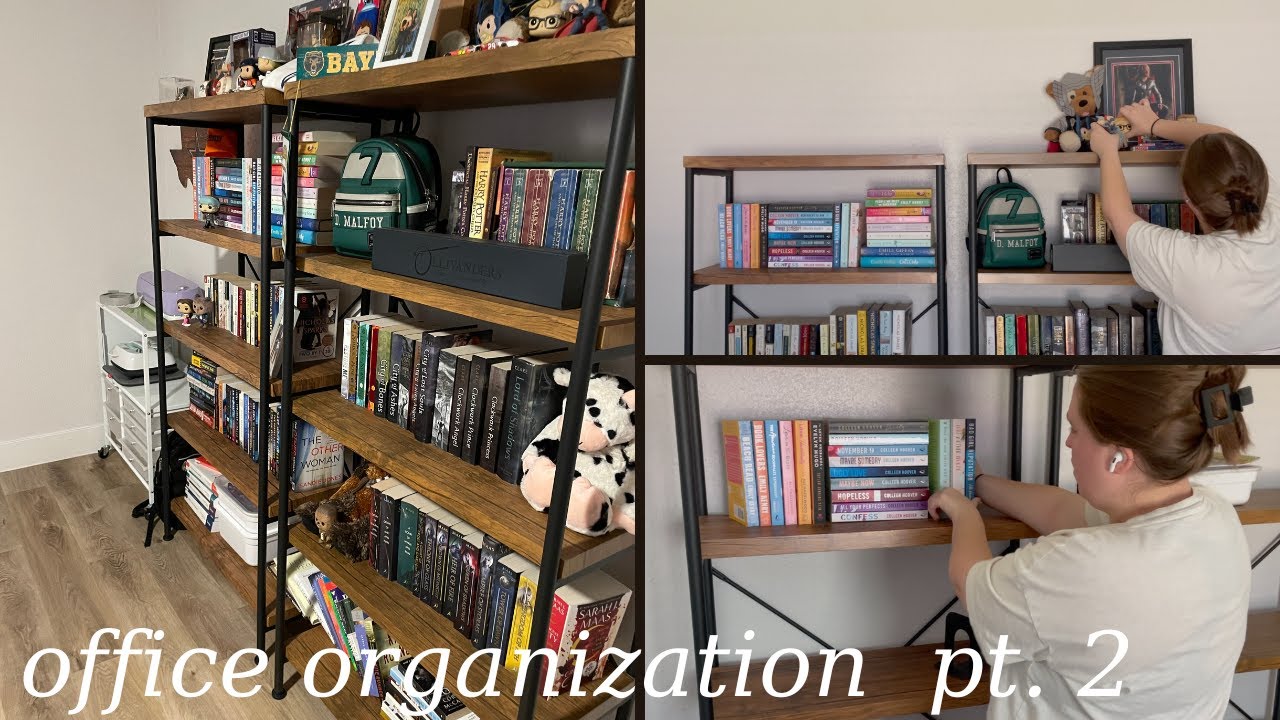 Organizing my Office pt. 2 | Organize my books and furniture - YouTube