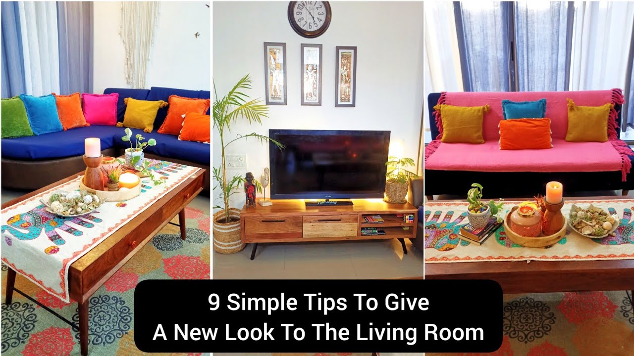 9 Simple Tips To Give A New Look To The Living Room || Living Room ...
