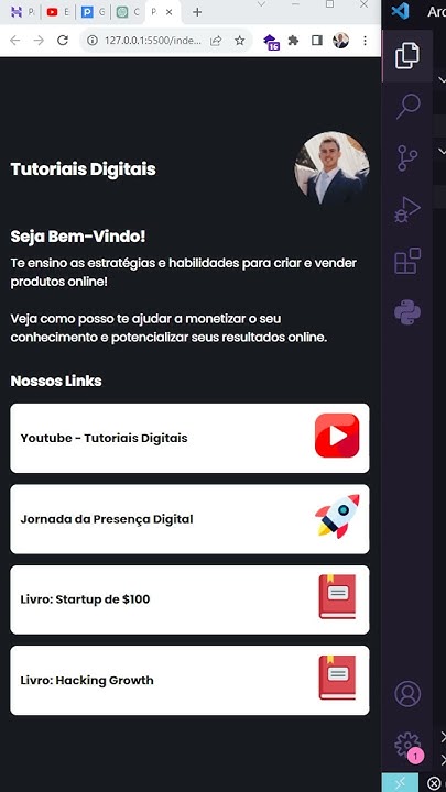 Site de Links para Bio Profissional e Responsivo #frontend #html #css #tutoriaisdigitais - YouTube