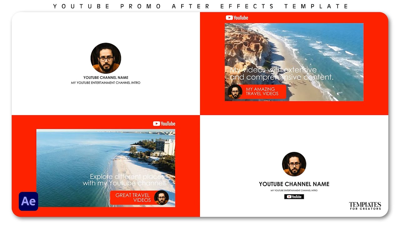 Youtube Promo - After Effects Template | Free Download | Templates for ...