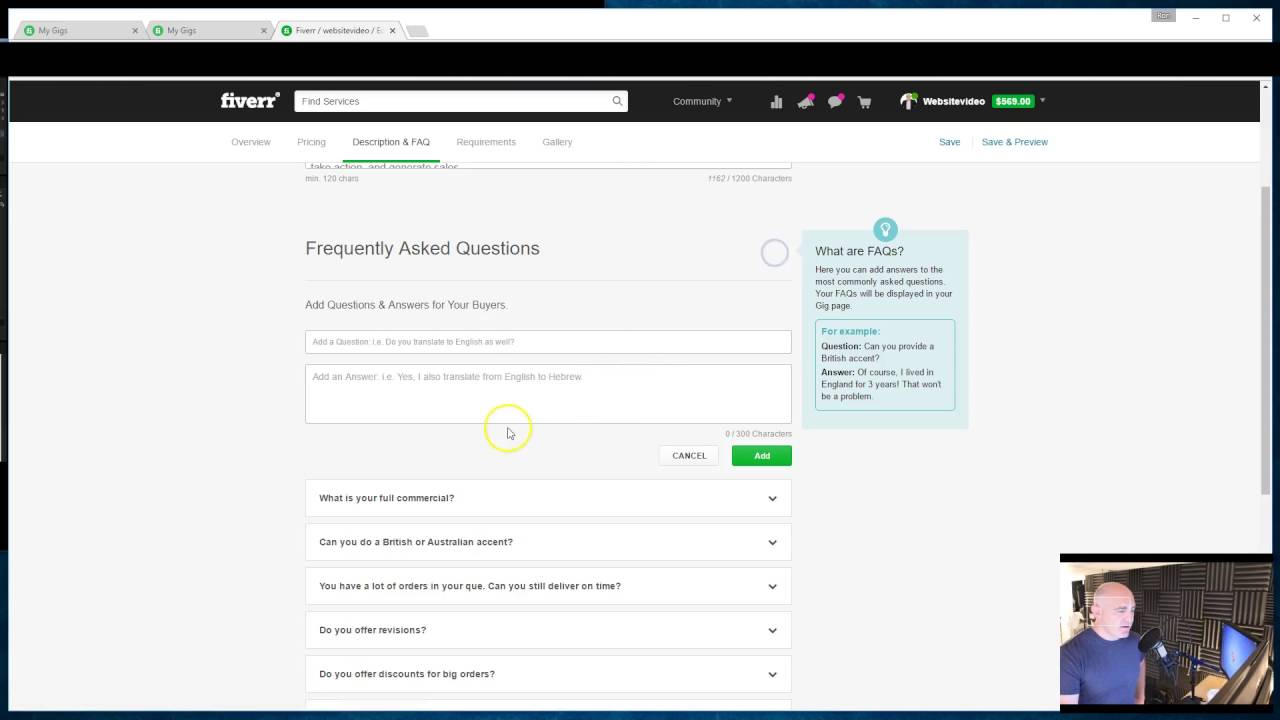 Using Fiverr's FAQ section - YouTube