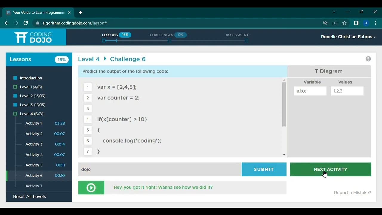 Algorithm Coding dojo Level 4 - YouTube
