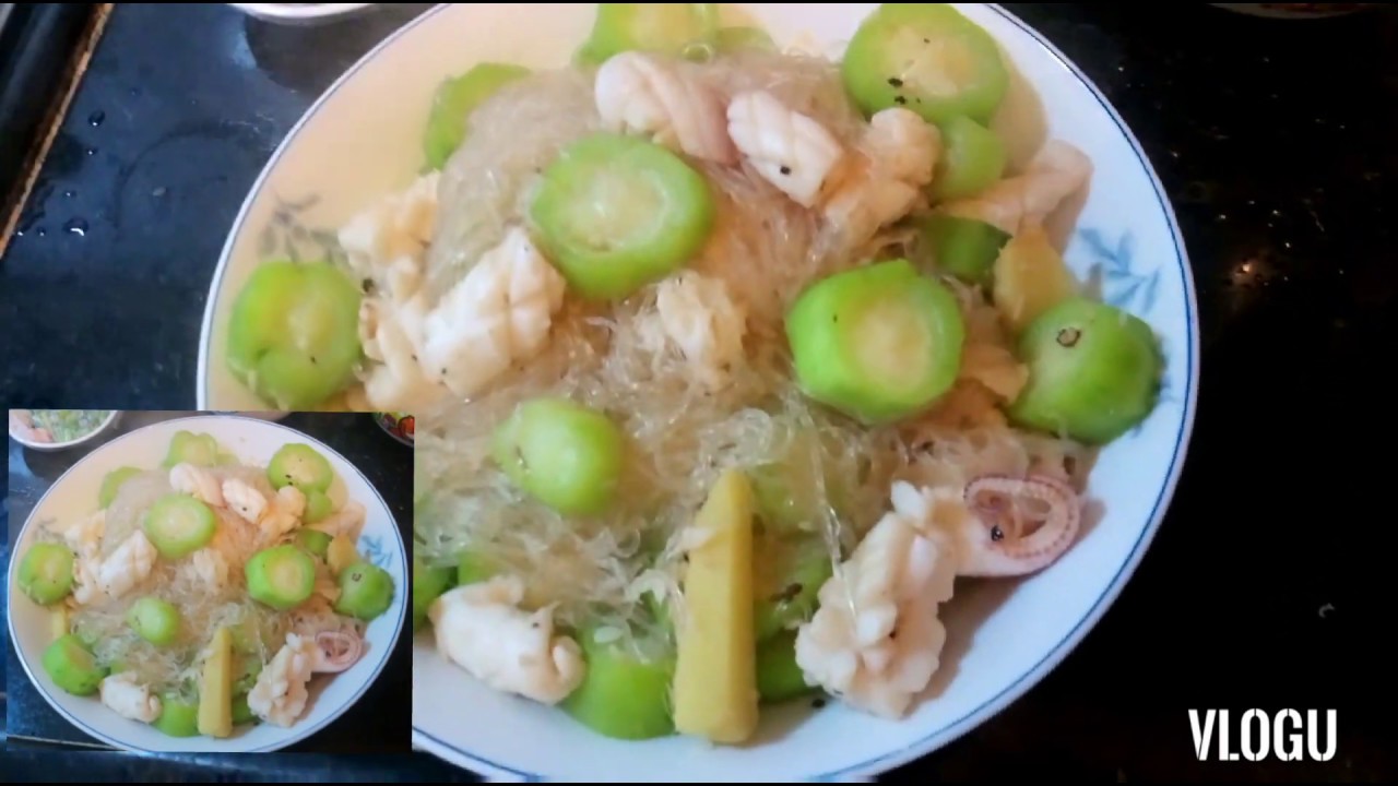 #No.14 "STIR-FRIED SPONGE GOURD with SQUID" - YouTube