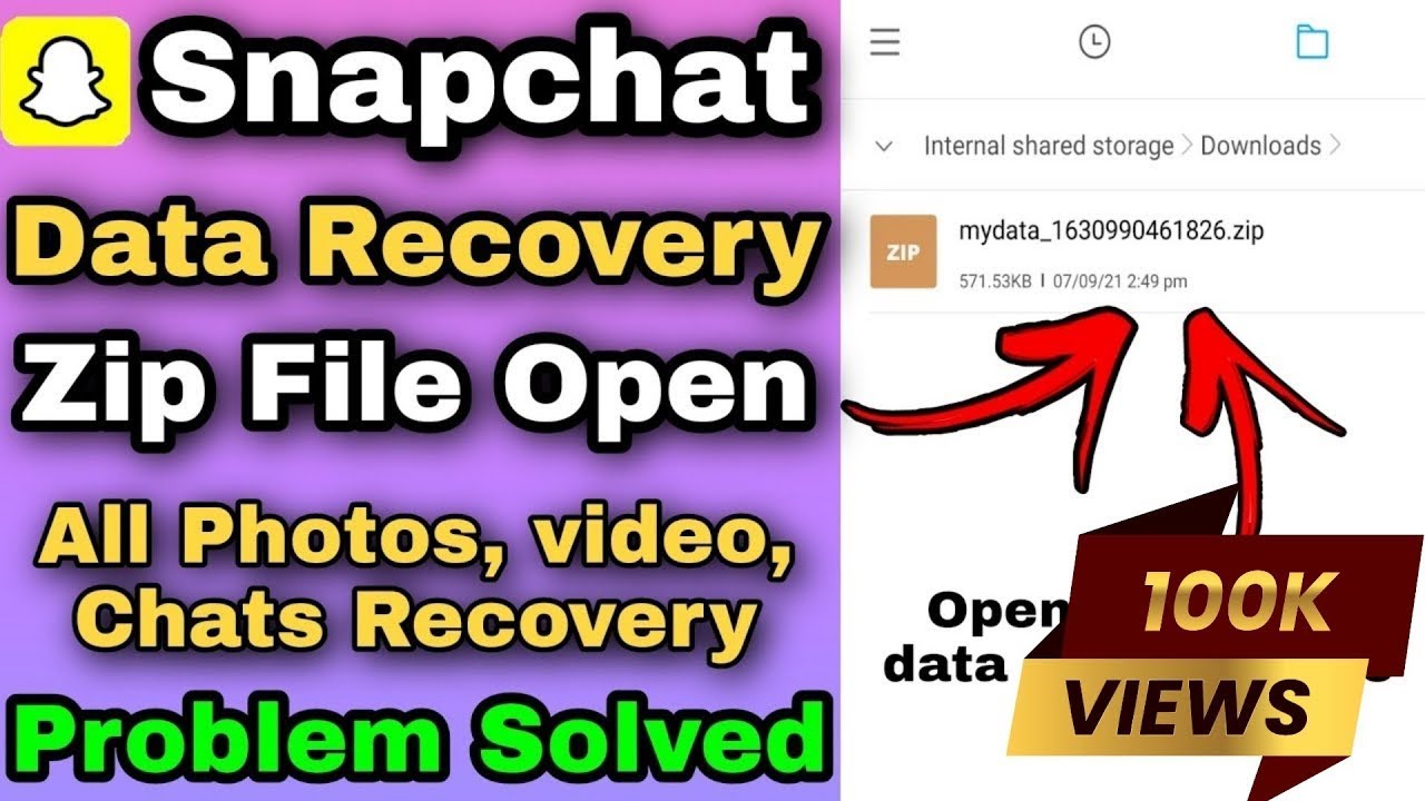 How to Open snapchat Recover Data File and photos | How to Recover ...