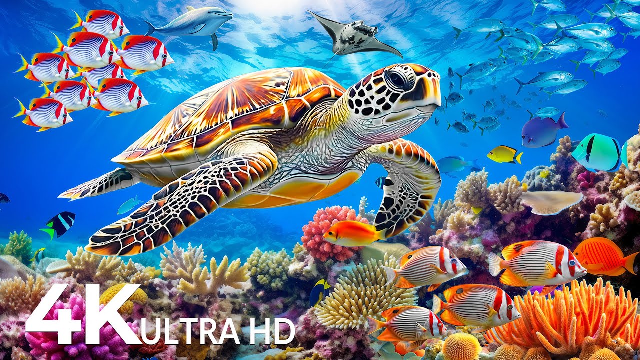 OCEAN 4K UHD - Sea Animals for Relaxation, Beautiful Coral Reef Fish in ...