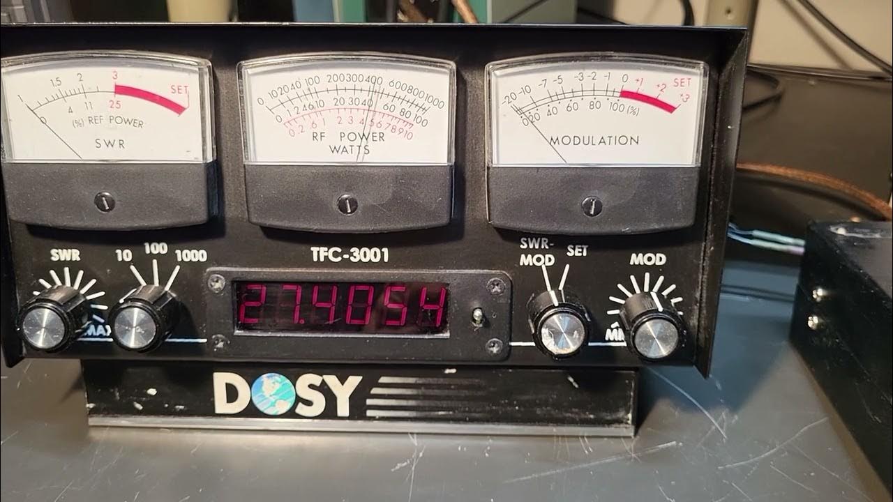 Dosy TFC-3001 1000 Watt SWR/Mod/Peak/AM Watt Meter with Frequency Counter - YouTube