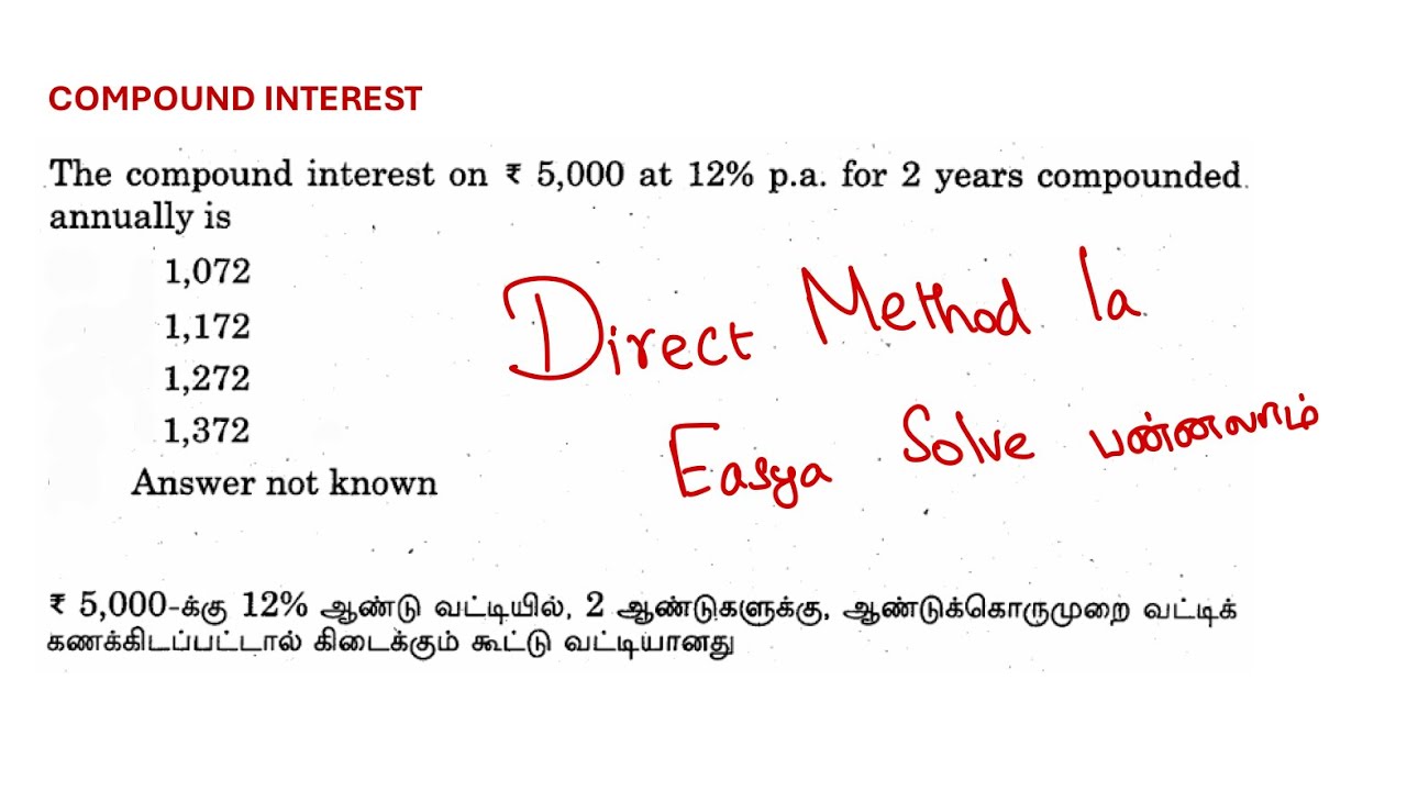 The Compound interest on ₹ 5000 at 12% per annum for 2 years compounded ...