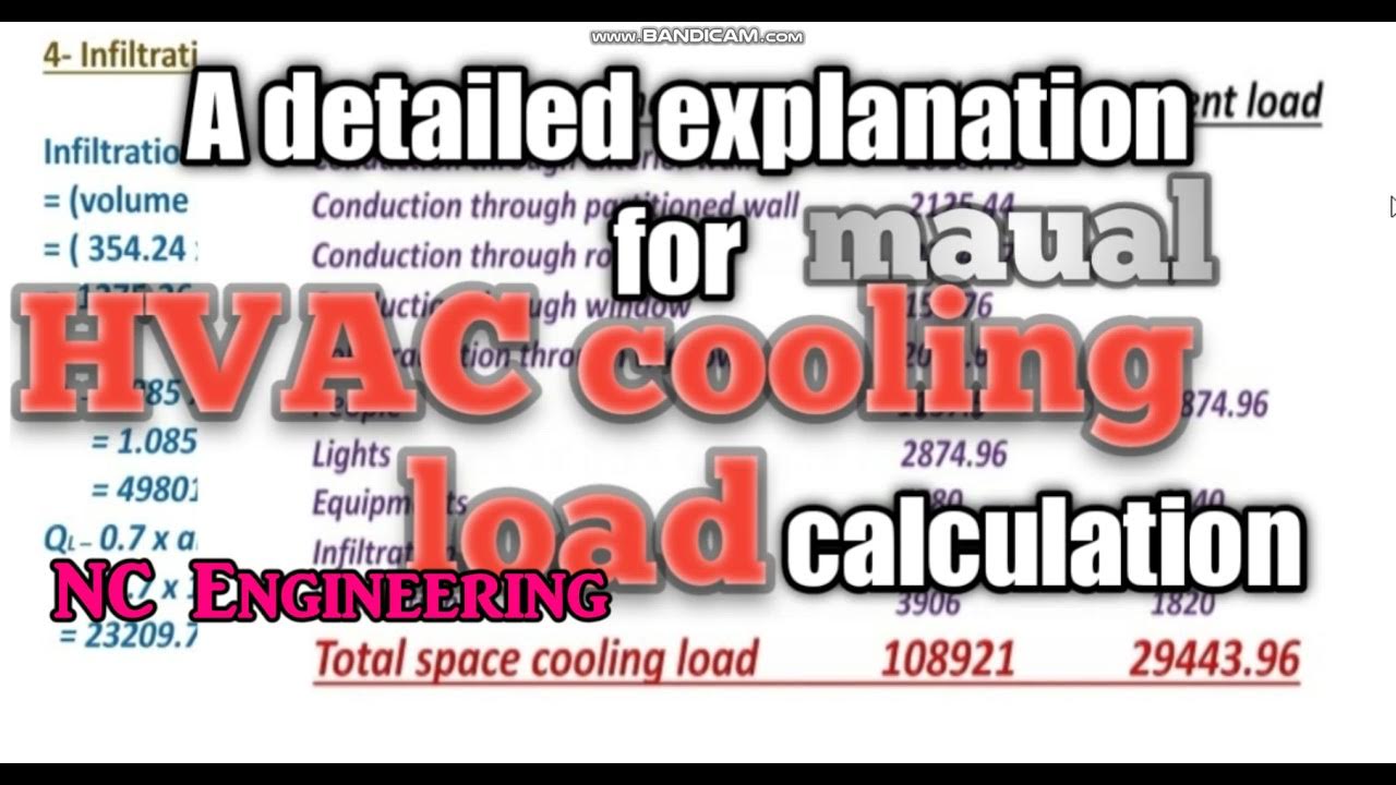 13- HVAC cooling load calculation, manual in detail - YouTube