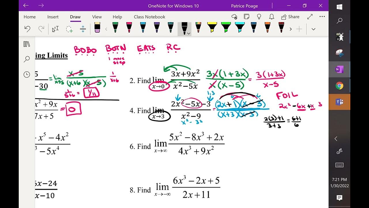Limits Practice Calculus Video - YouTube