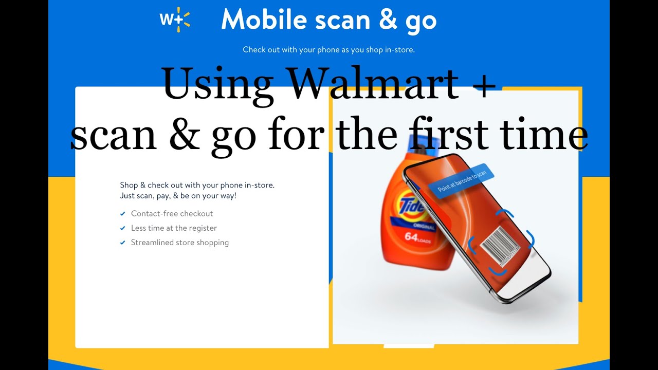 Using Walmart Plus scan and go for the first time - YouTube