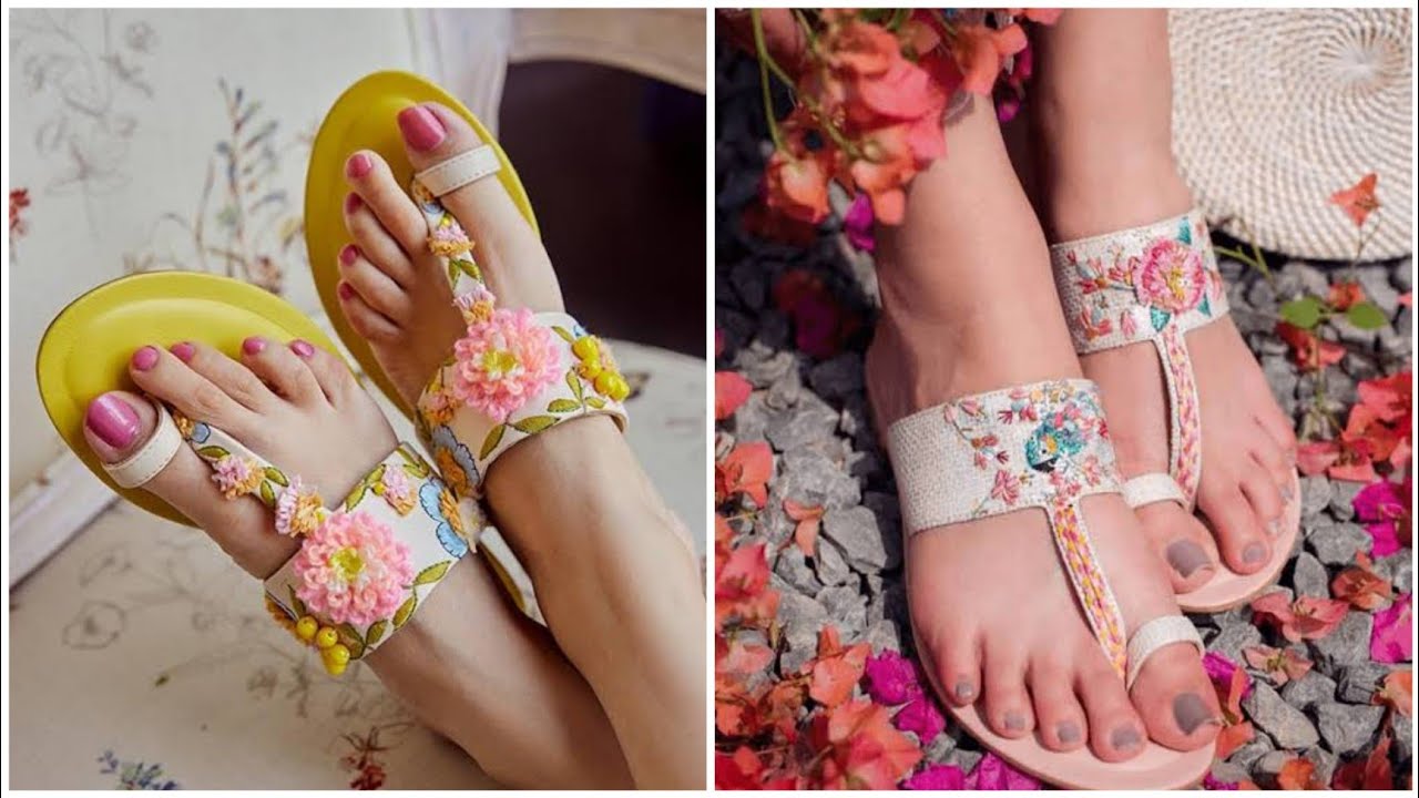 Beautiful & Trendy Kolhapuri Slippers Designs In 2023/Kolhapuri ...