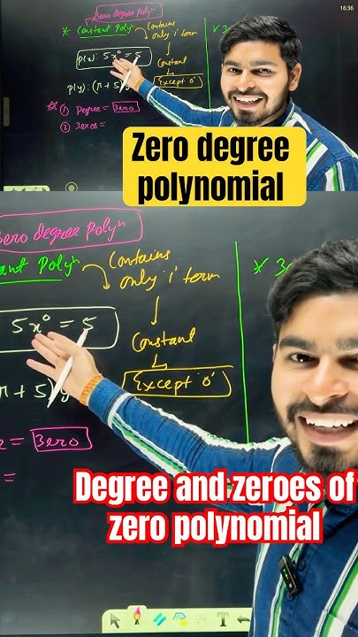 Zero degree polynomial| degree and zeroes of zero polynomial #class10maths #polynomials # ...