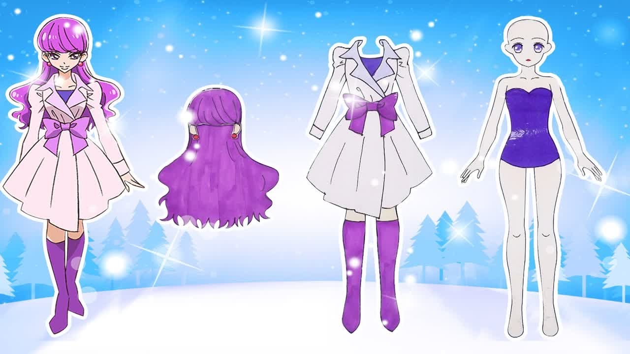 手工纸娃娃玩具:纸娃娃装扮,《光之美少女》琴爪缘装扮 Youtube