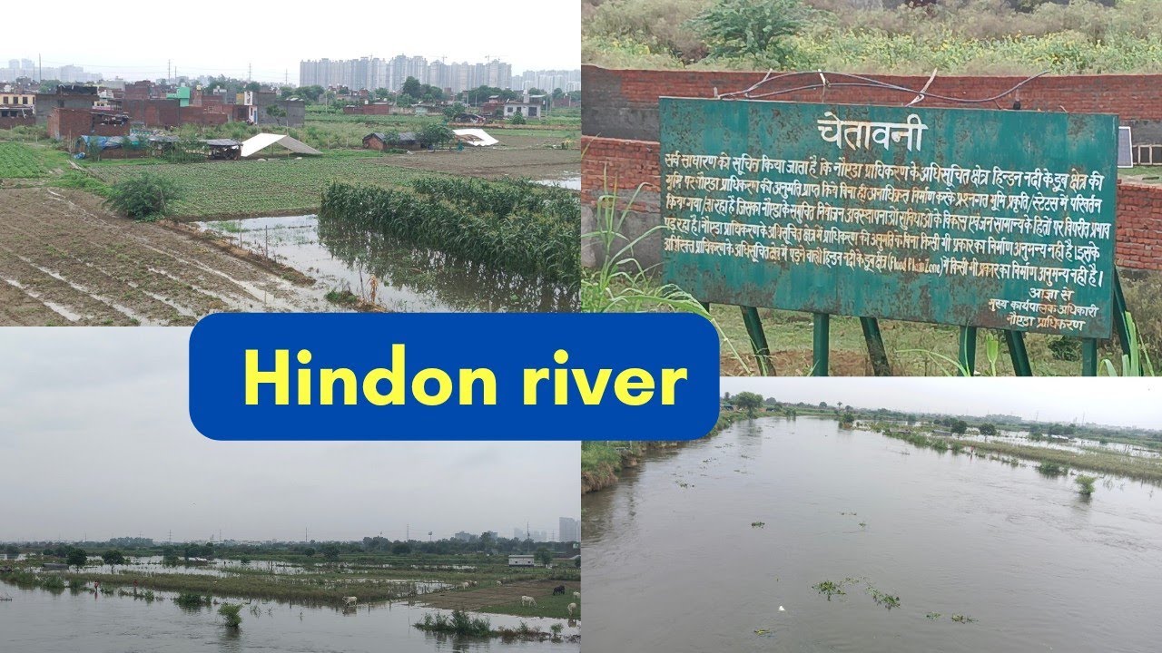 Hindon river flood in Noida Extension Near Amrapali Verona and adarsh ...