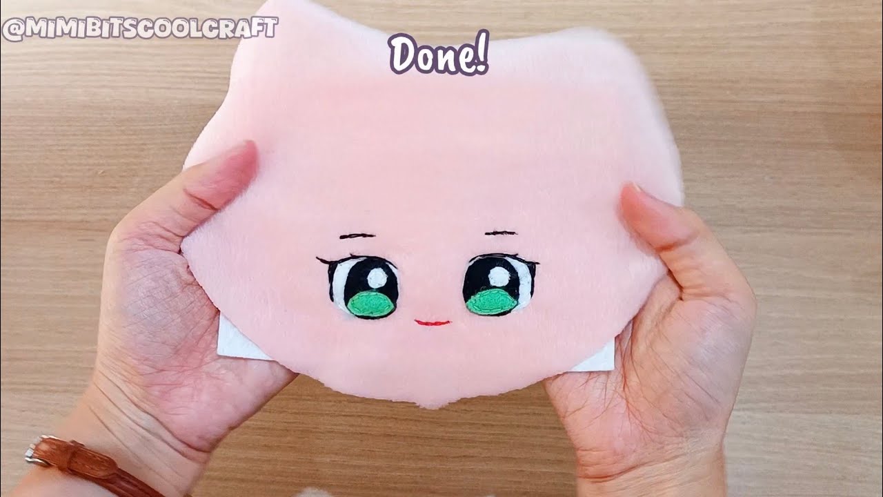 How To Sew Plush Doll Eyes Using Cellotape - YouTube