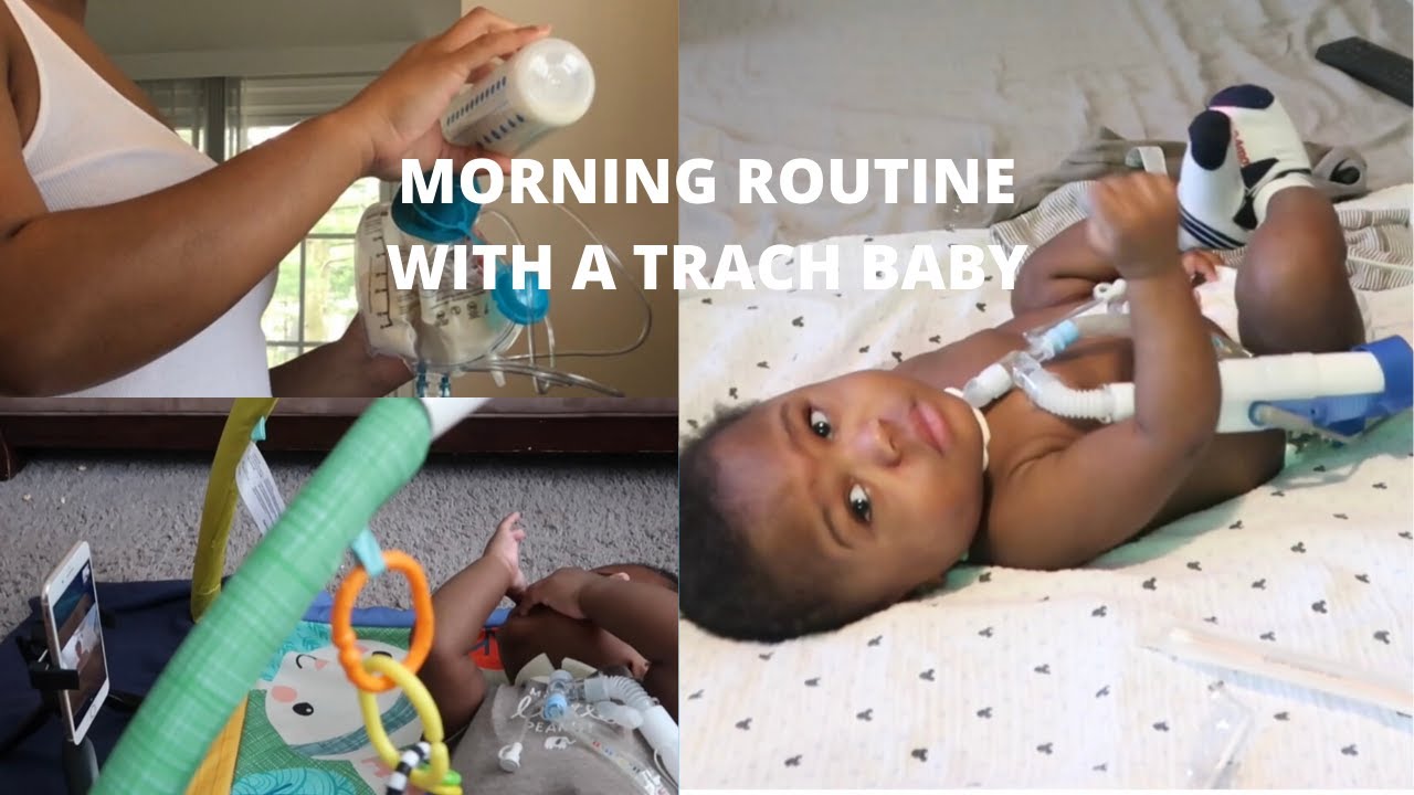 Morning routine with my micropreemie | TRACH BABY - YouTube
