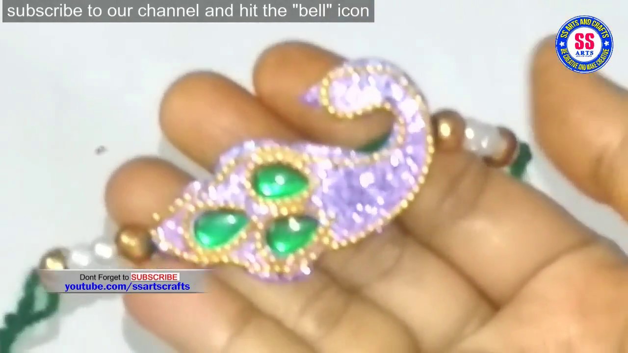 How to make Peacock Rakhi at Home |Raksha Bandhan |Rakhi for kids ...