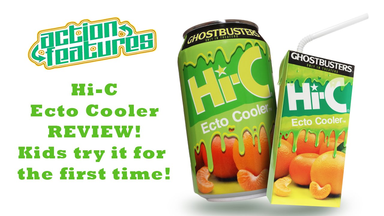 Hi-C Ecto Cooler 2016 Taste Test & Review Ghostbusters Drink Action ...