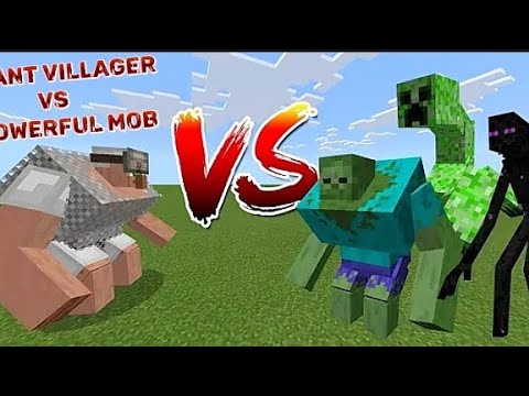 Minecraft but Mutant mob battle||Mutant villager VS Mutant creatures||# ...