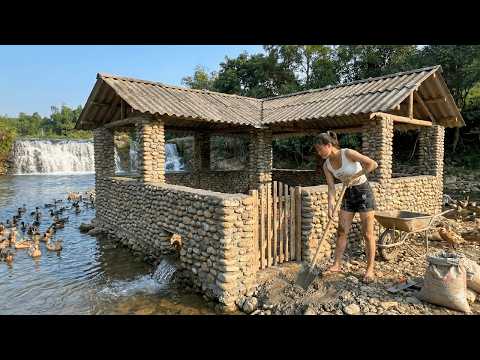 I Built a New Stone and Cement House for 1000+ Ducks by the Riverside