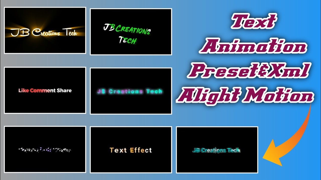 Alight Motion Text Presets Link | How to Make Text Animation | New ...